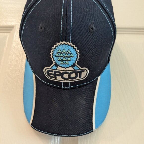 Disney | Accessories | Disney World Epcot Adjustable Baseball Cap Navy ...